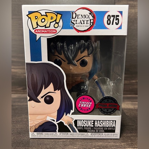 Other | Inosuke Hashibira 875 Flocked Chase Funko Pop Authentic ...